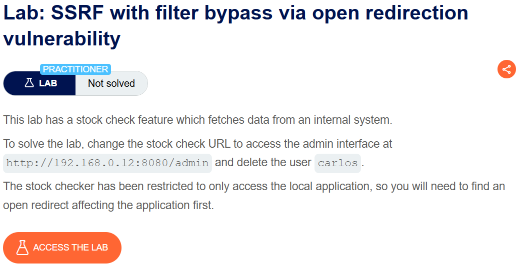 SSRF with filter bypass via open redirection vulnerability writeup ...