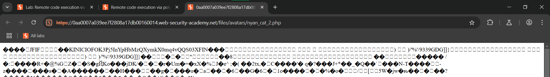 Remote code execution via polyglot web shell upload writeup - cyberhub.es