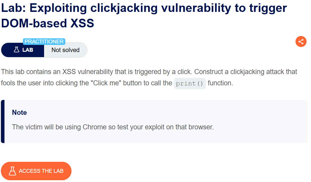 Exploiting Clickjacking Vulnerability To Trigger Dom Based Xss Writeup 3389