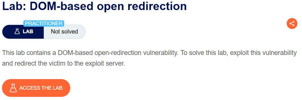 DOM-based open redirection writeup - cyberhub.es