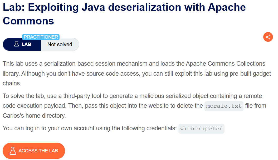 Exploiting Java Deserialization With Apache Commons Writeup Cyberhub Es