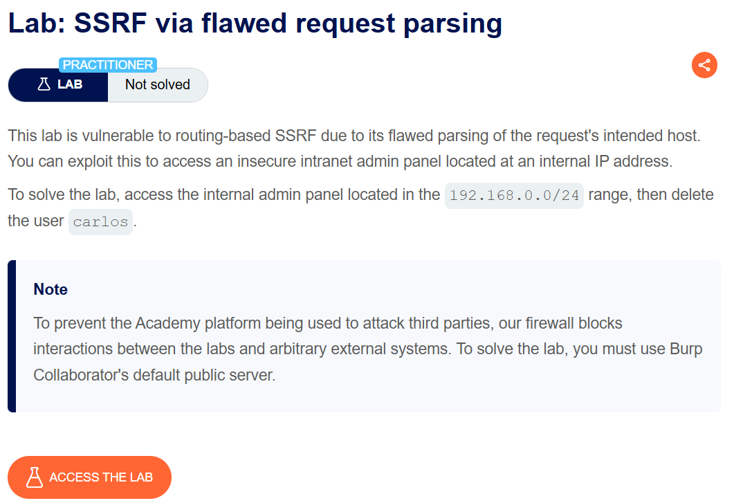 SSRF via flawed request parsing writeup - cyberhub.es