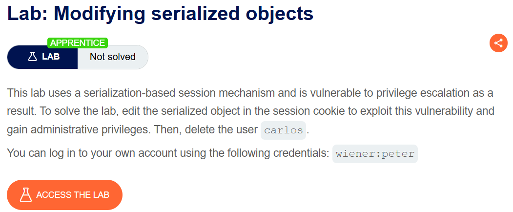 Modifying serialized objects writeup - cyberhub.es Modifying serialized objects writeup - cyberhub.es